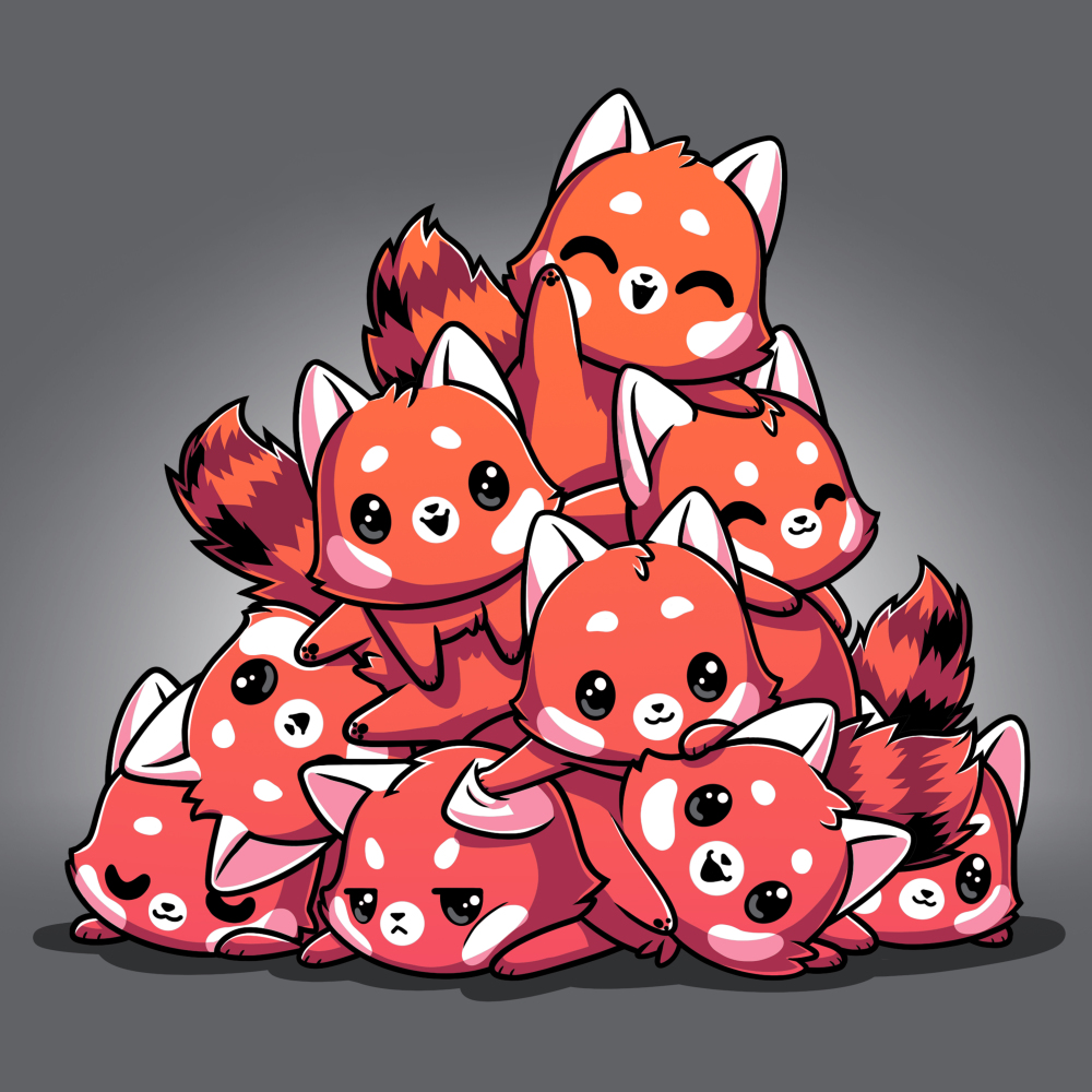 Red Panda Pile | Funny, cute & nerdy t-shirts - TeeTurtle