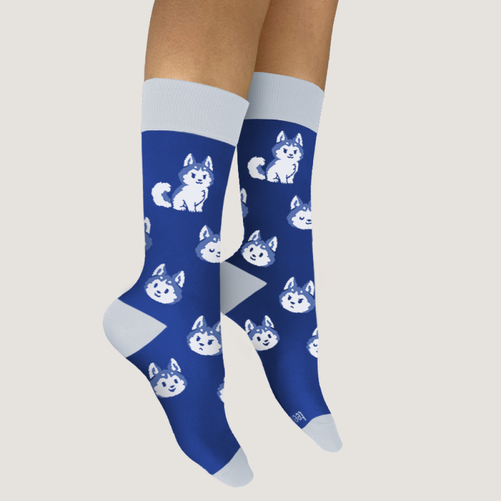 I'm Just A Little Husky Socks | Funny, cute & nerdy socks - TeeTurtle