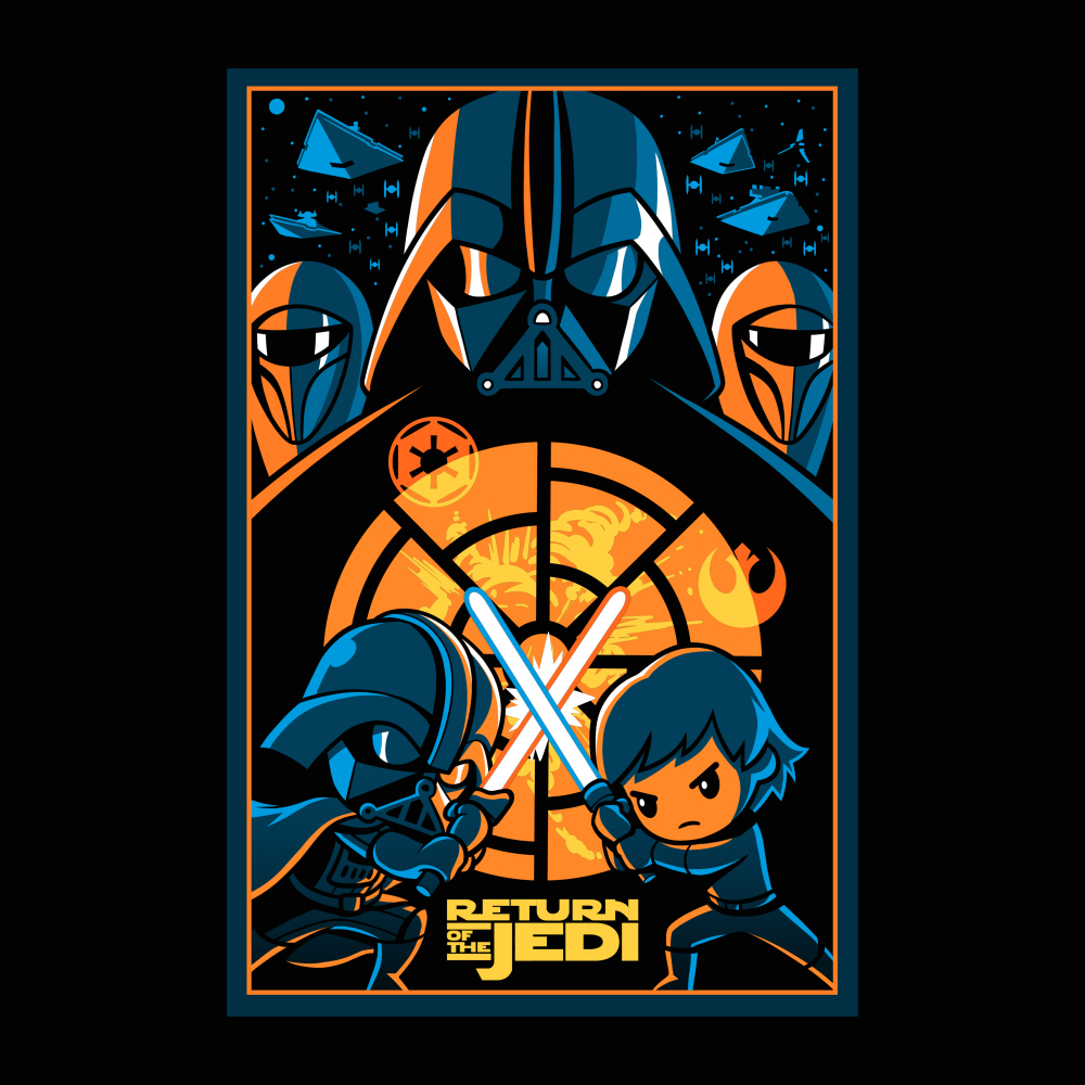 Return Of The Jedi Battle Poster | Official Star Wars Tee - TeeTurtle