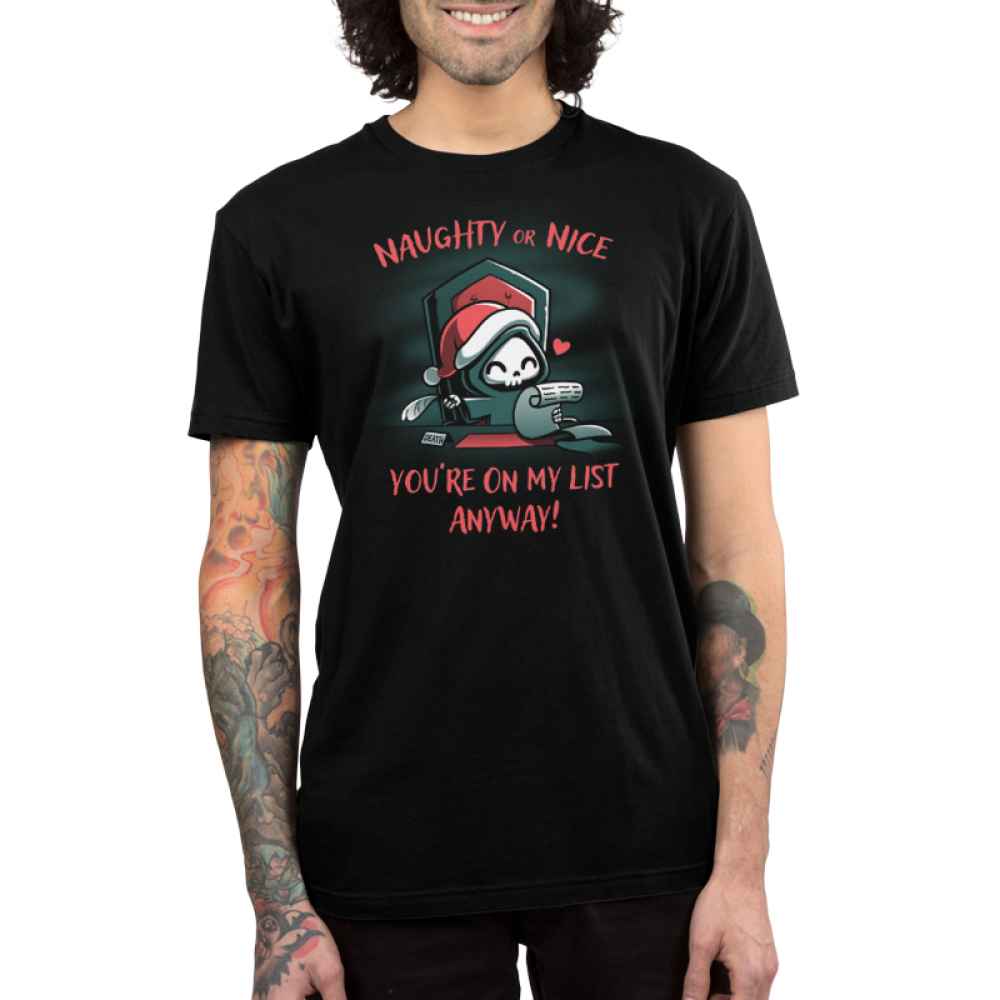 Naughty or Nice (Grim Reaper) | Funny, cute & nerdy t-shirts - TeeTurtle