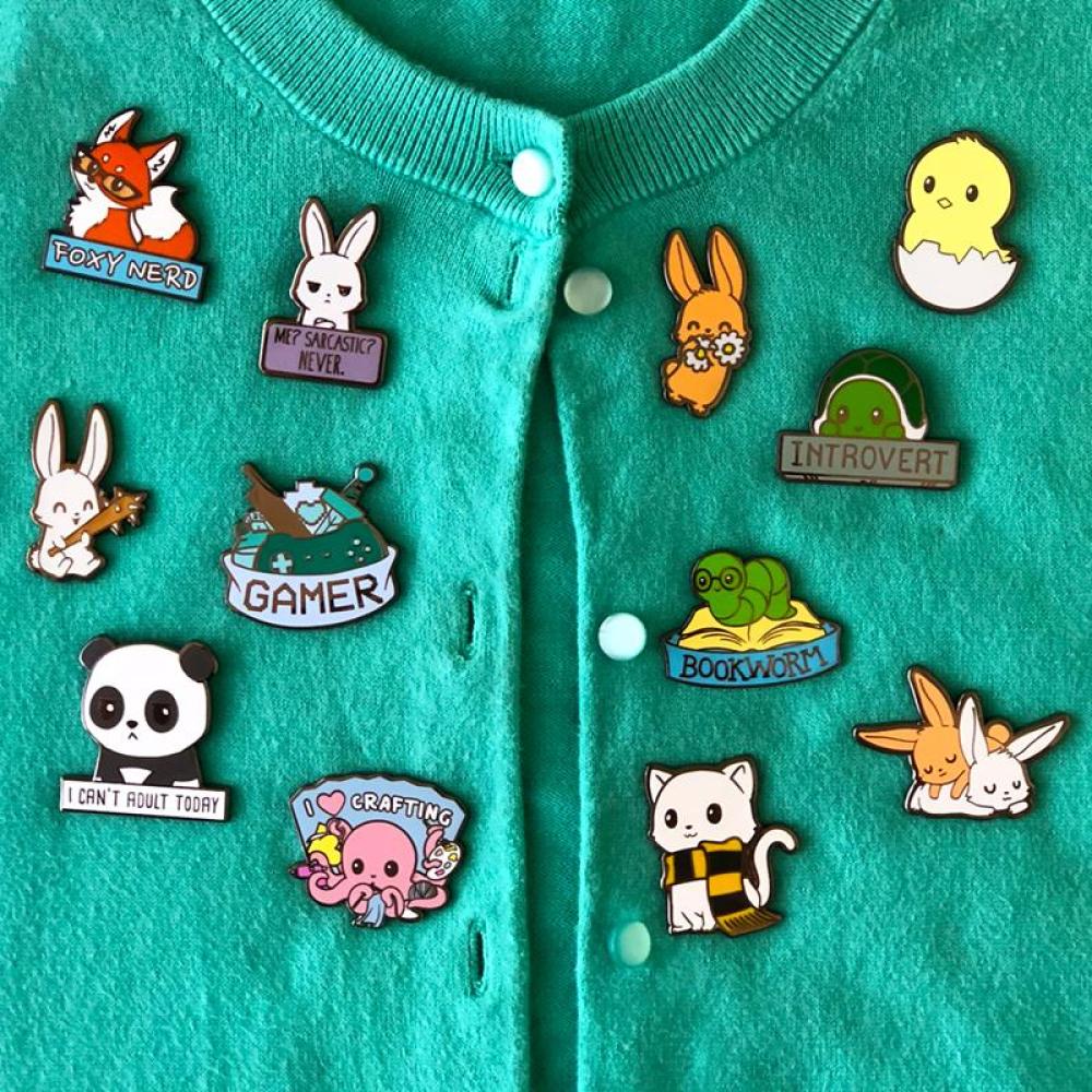 Savage Bunny Pin | Funny, cute & nerdy pins - TeeTurtle