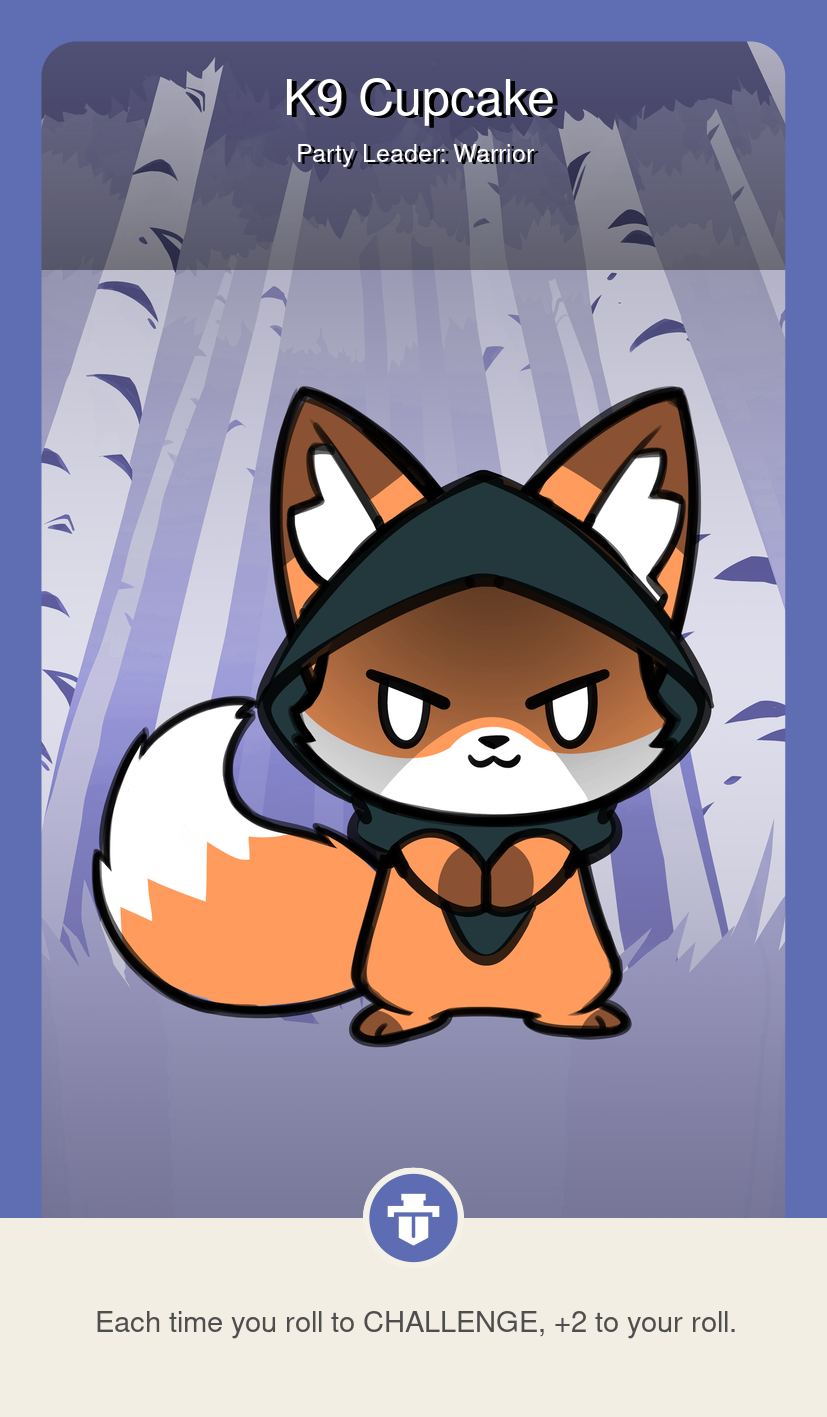 Card `K9 Cupcake`, Warrior - Unstable Games